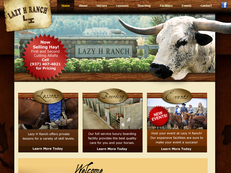 Lazy H Ranch New Website Build - Robintek: Columbus Website Design ...
