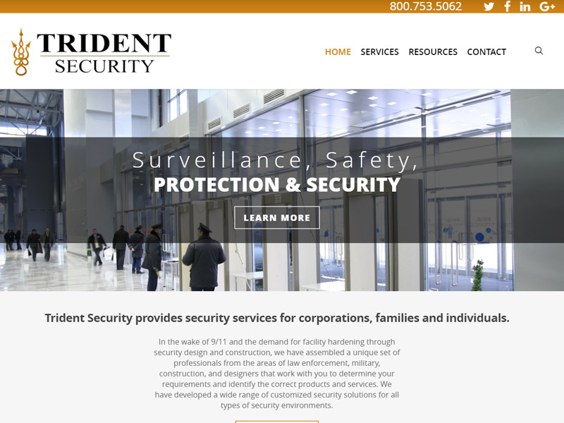 Trident Security USA - Robintek: Columbus Website Design, Graphic ...
