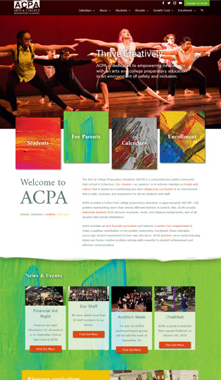The Arts & College Preparatory Academy Case Study - Ohio Web Design