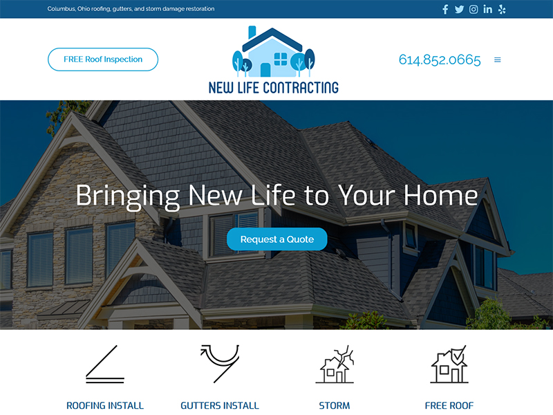 New Life Contracting - Robintek: Columbus Website Design, Graphic ...
